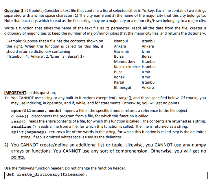 Solved Question 3: (25 ﻿points) ﻿Consider a text file that | Chegg.com