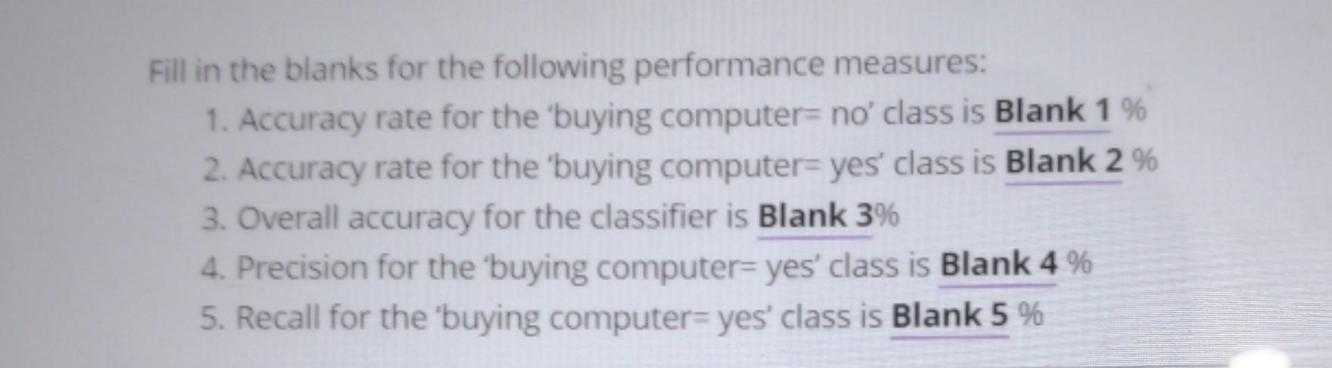 Solved Confusion matrix for the two classes 'buys computer | Chegg.com