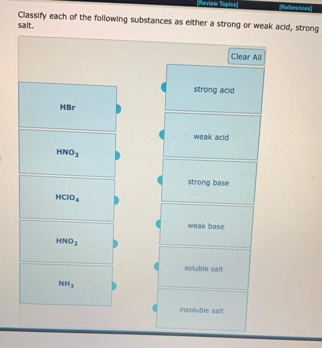 Solved classify each of the following substances as either a | Chegg.com