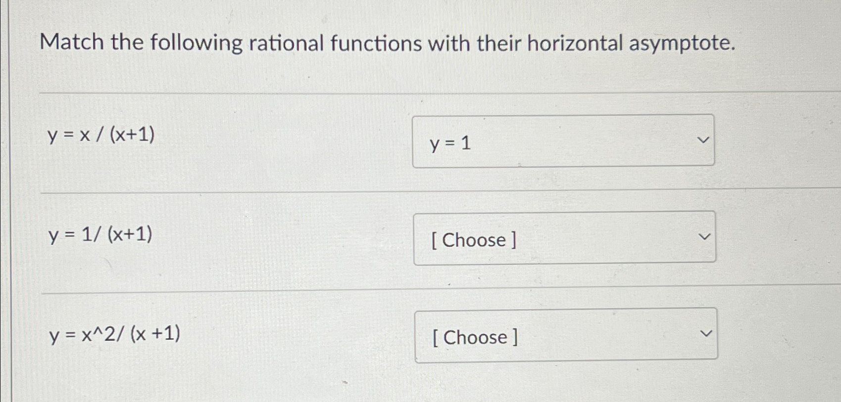Solved Match the following rational functions with their | Chegg.com