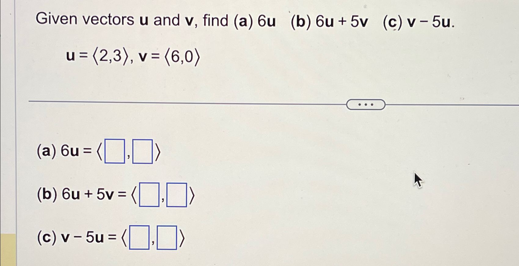 Solved Given vectors u ﻿and v, ﻿find | Chegg.com