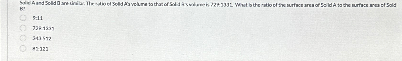 Solved Solid A and Solid B are similar. The ratio of Solid | Chegg.com