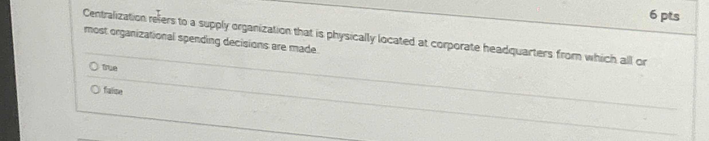 Solved Centralization reters to a supply organization that | Chegg.com