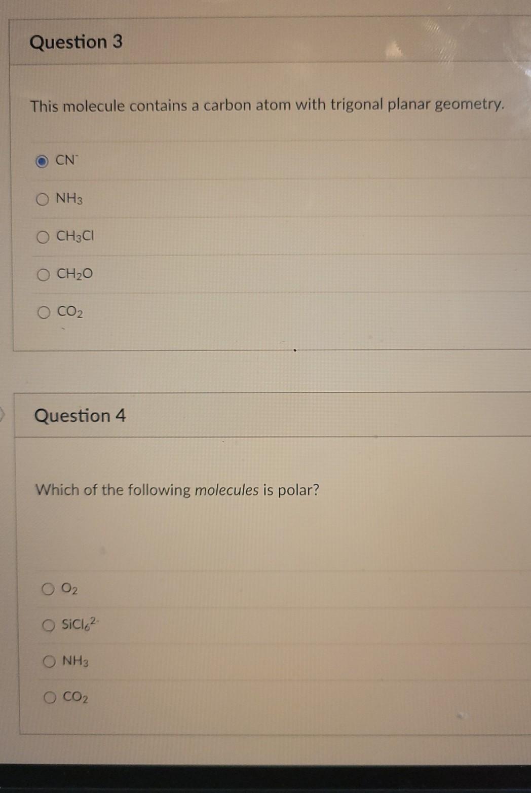 Solved Question 3 This molecule contains a carbon atom with | Chegg.com