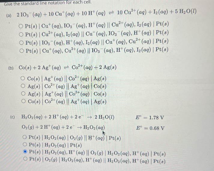 Solved Give the standard line notation for each | Chegg.com
