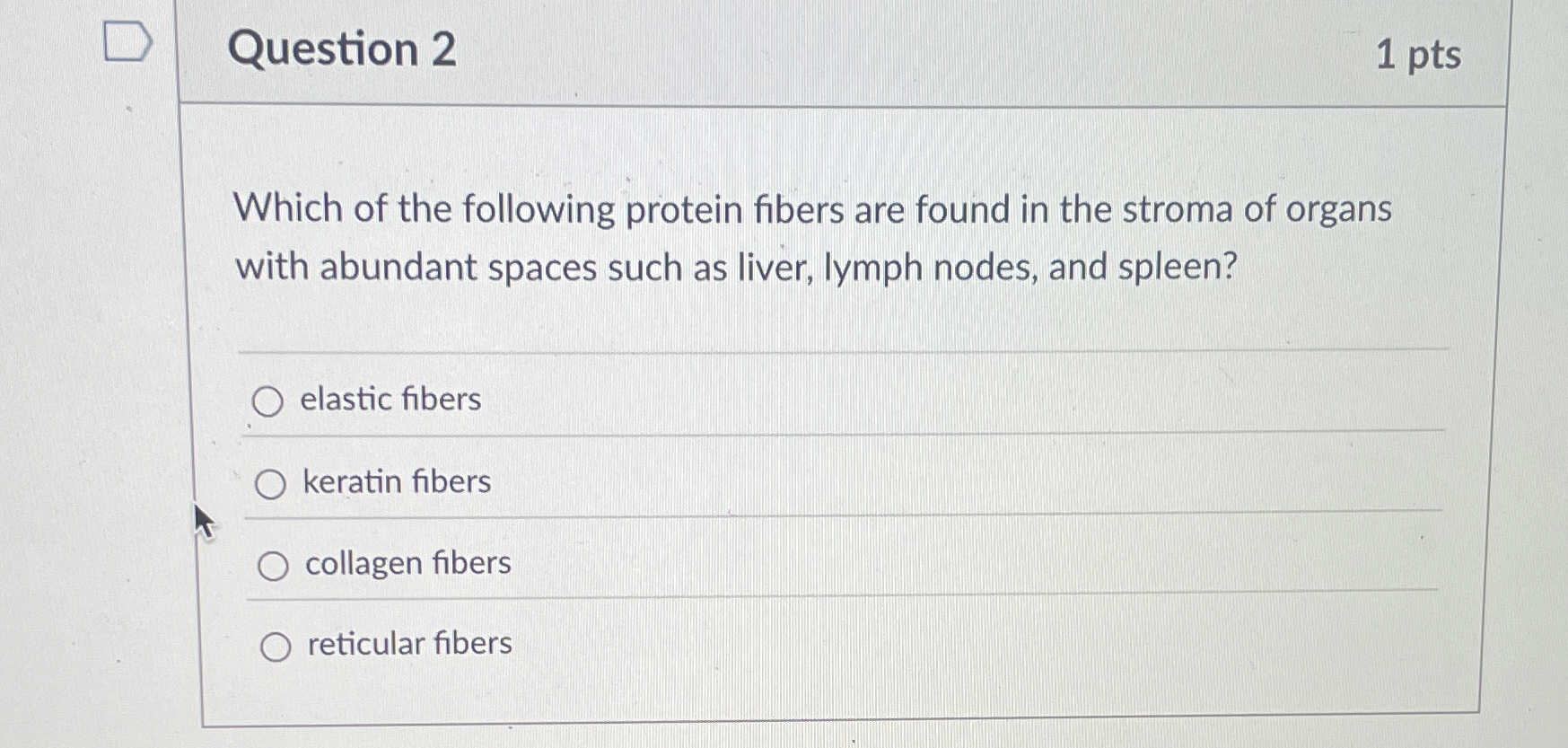 Solved Question 21 ﻿ptsWhich of the following protein fibers | Chegg.com