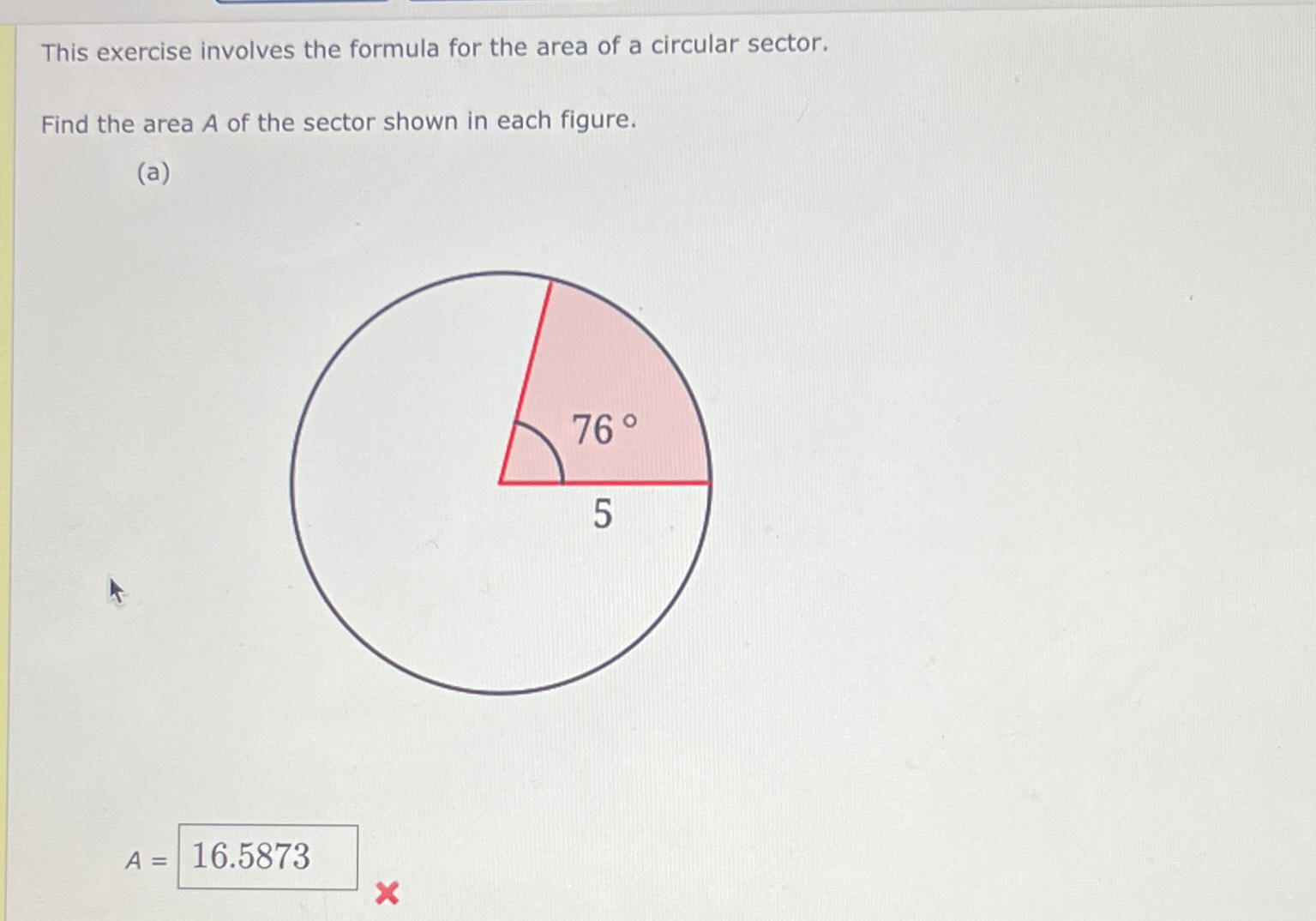 Solved This exercise involves the formula for the area of a | Chegg.com