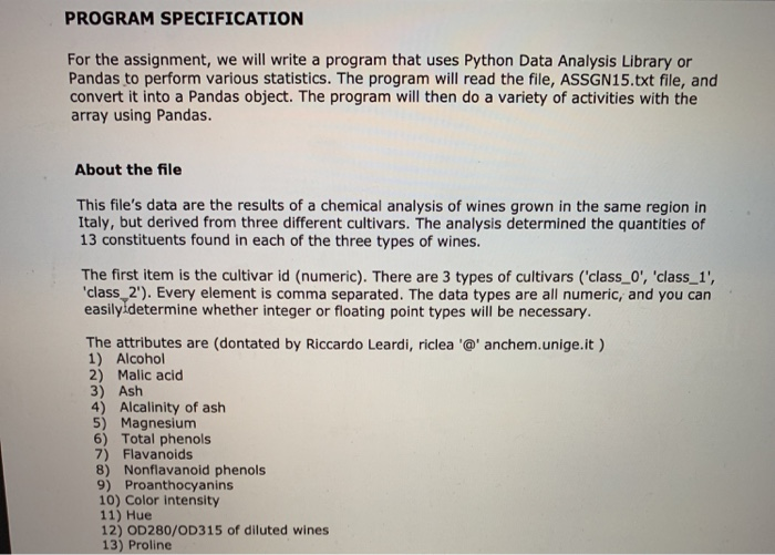 Solved In Python Please I Have The Text File That I Will 