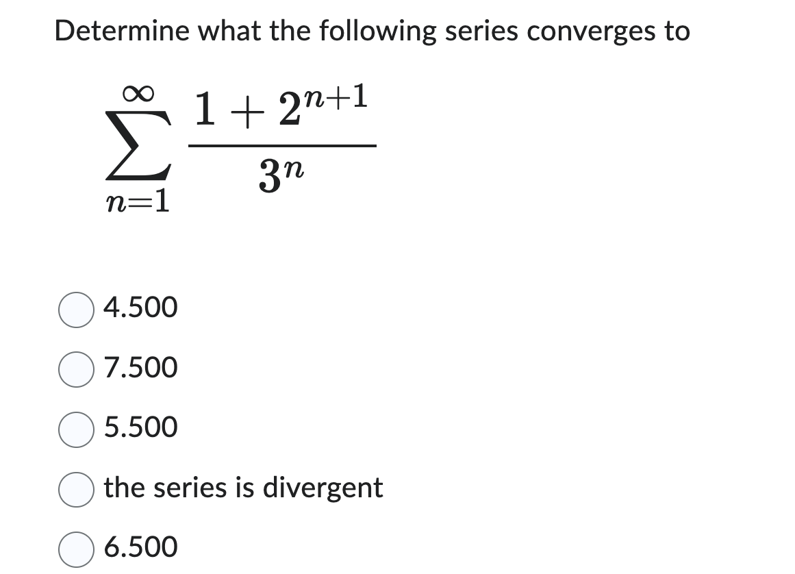 Solved Determine what the following series converges | Chegg.com