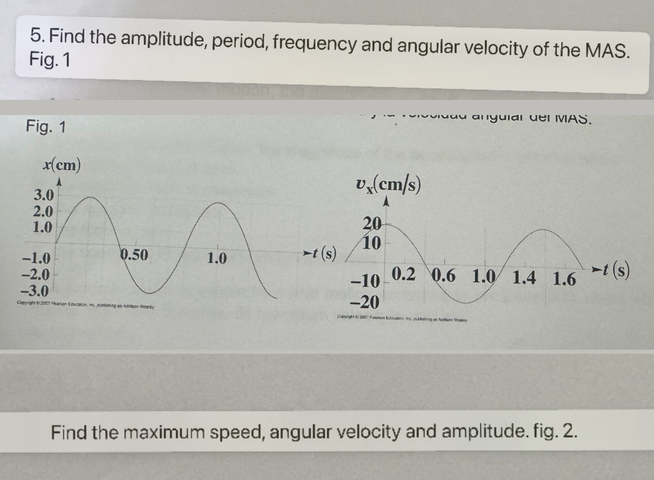 Solved Find the amplitude, period, frequency and angular | Chegg.com