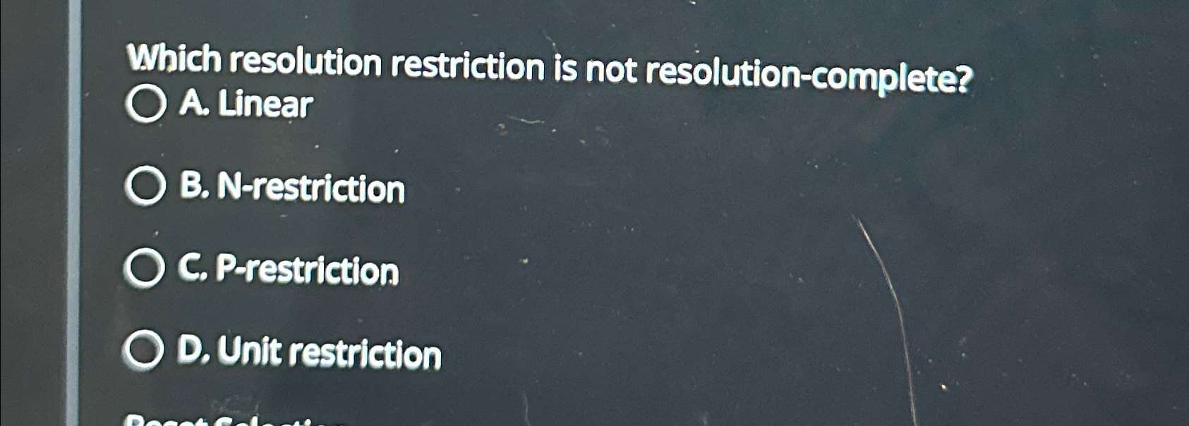 Solved Which resolution restriction is not | Chegg.com