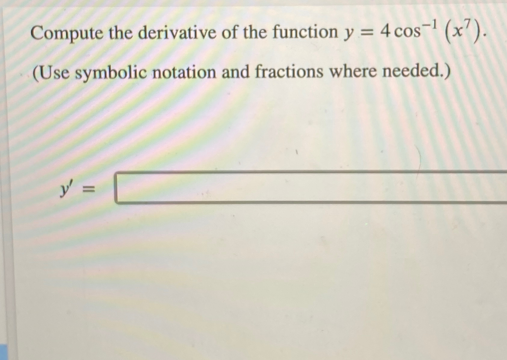Solved Compute the derivative of the function | Chegg.com