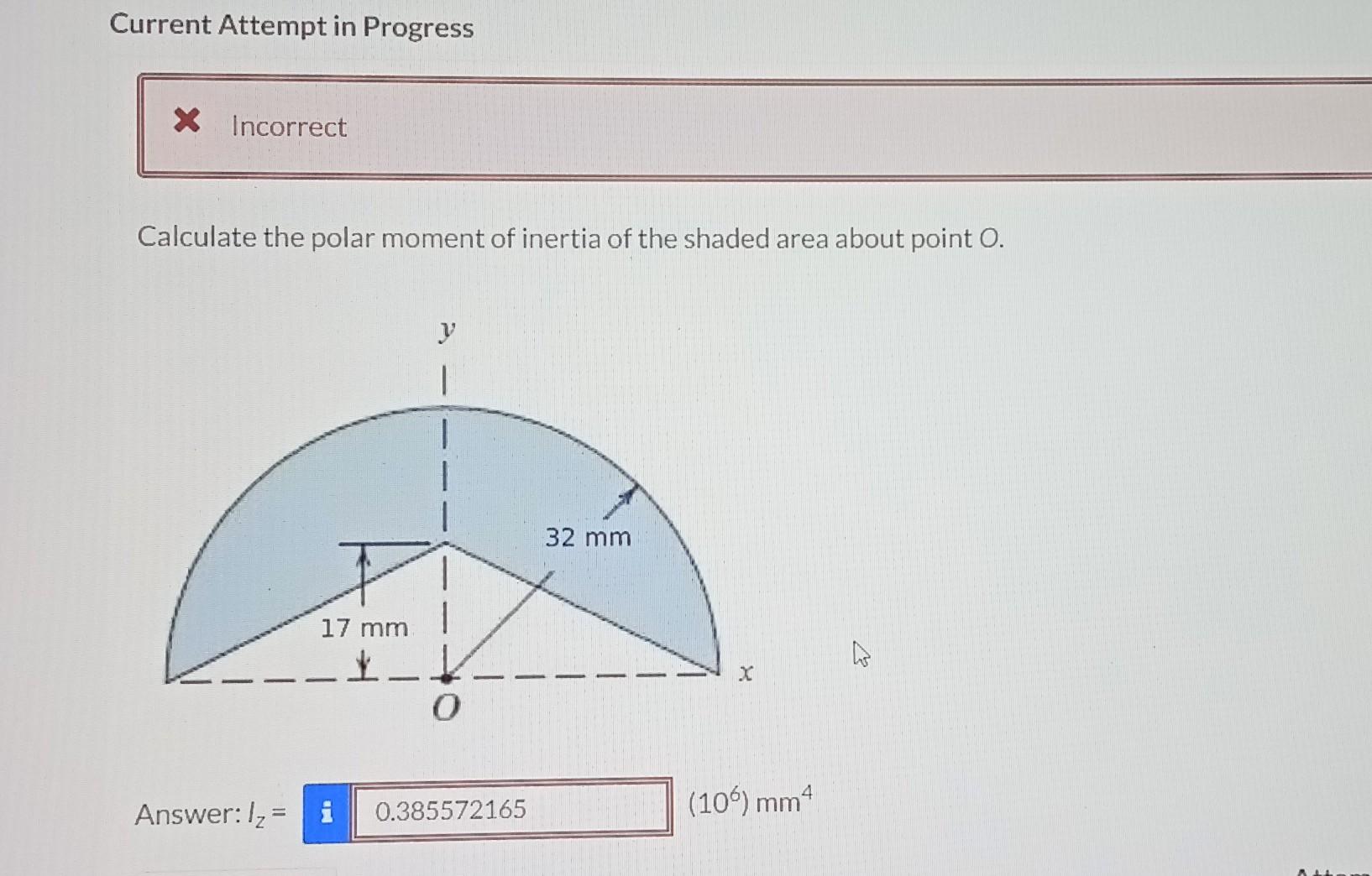 Solved Current Attempt in Progress X Incorrect Calculate the | Chegg.com