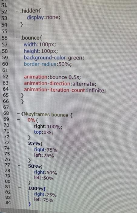 Solved I need to make the green ball bounce up and down. The | Chegg.com