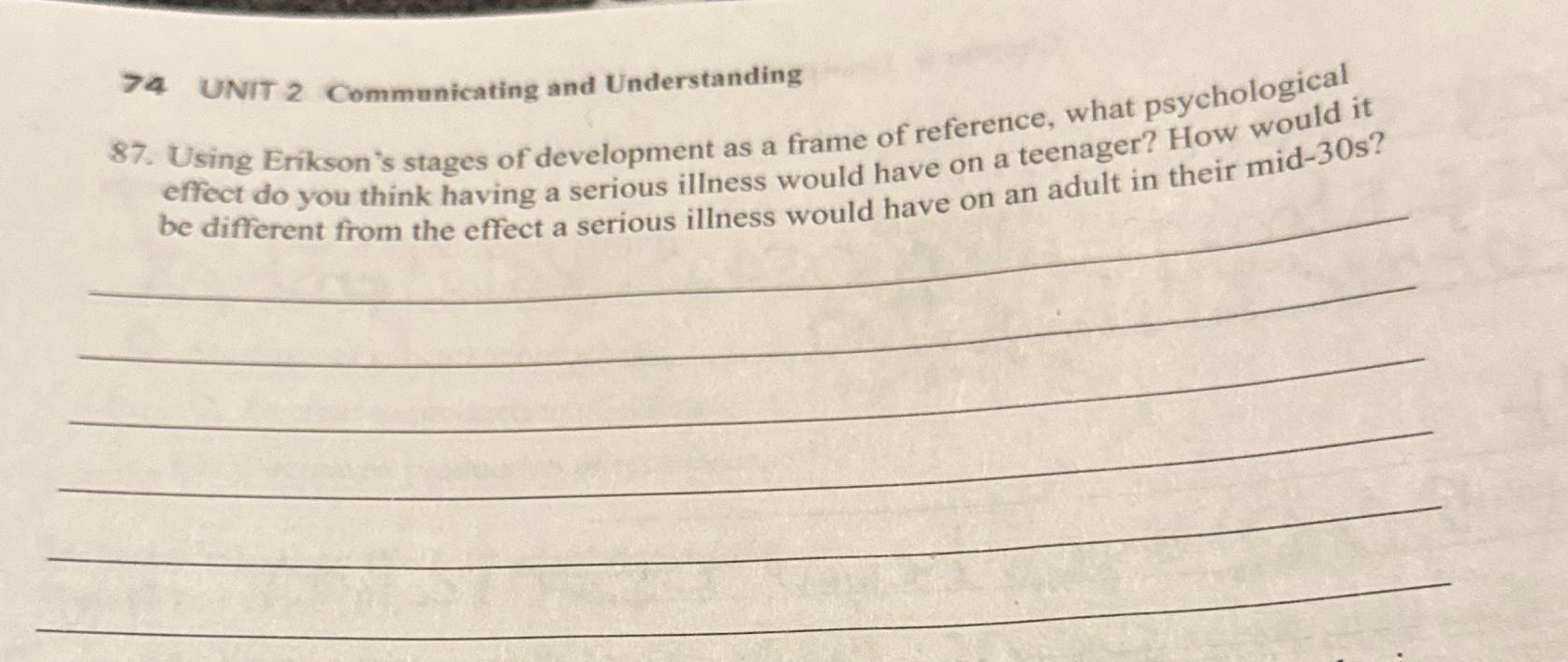 Solved 74UNIT 2 ﻿Communicating and Understanding87. ﻿Using | Chegg.com