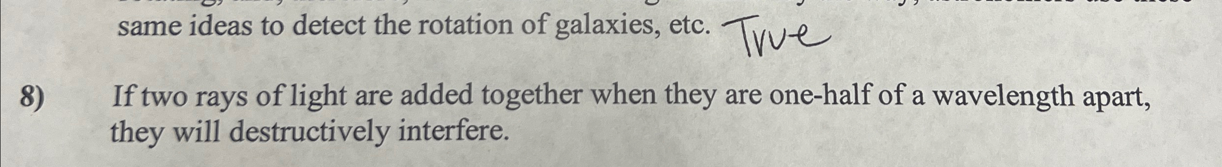 Solved If two rays of light are added together when they are | Chegg.com