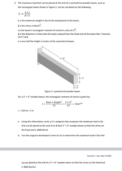 Solved 3. The maximum load that can be placed at the end of | Chegg.com
