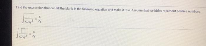 Solved Find the expression that can fill the blank in the | Chegg.com