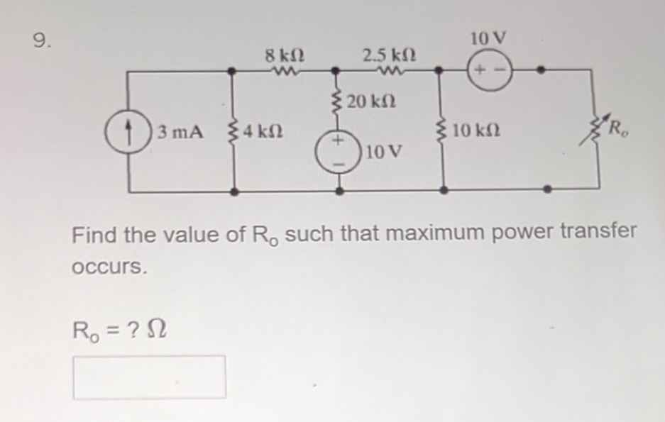 Solved Find the value of R0 ﻿such that maximum power | Chegg.com