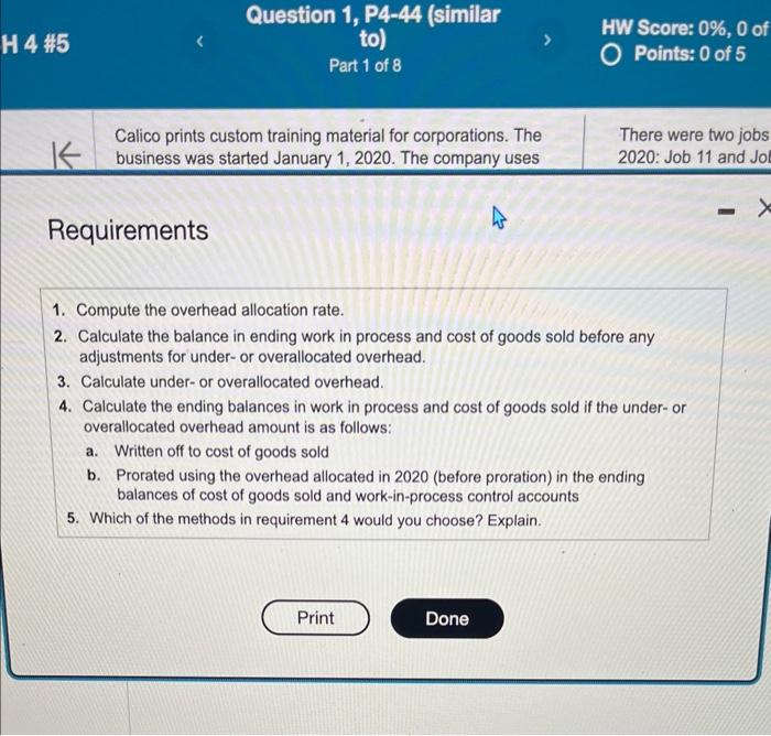 Solved Requirement 1. Compute the overhead allocation rate. | Chegg.com