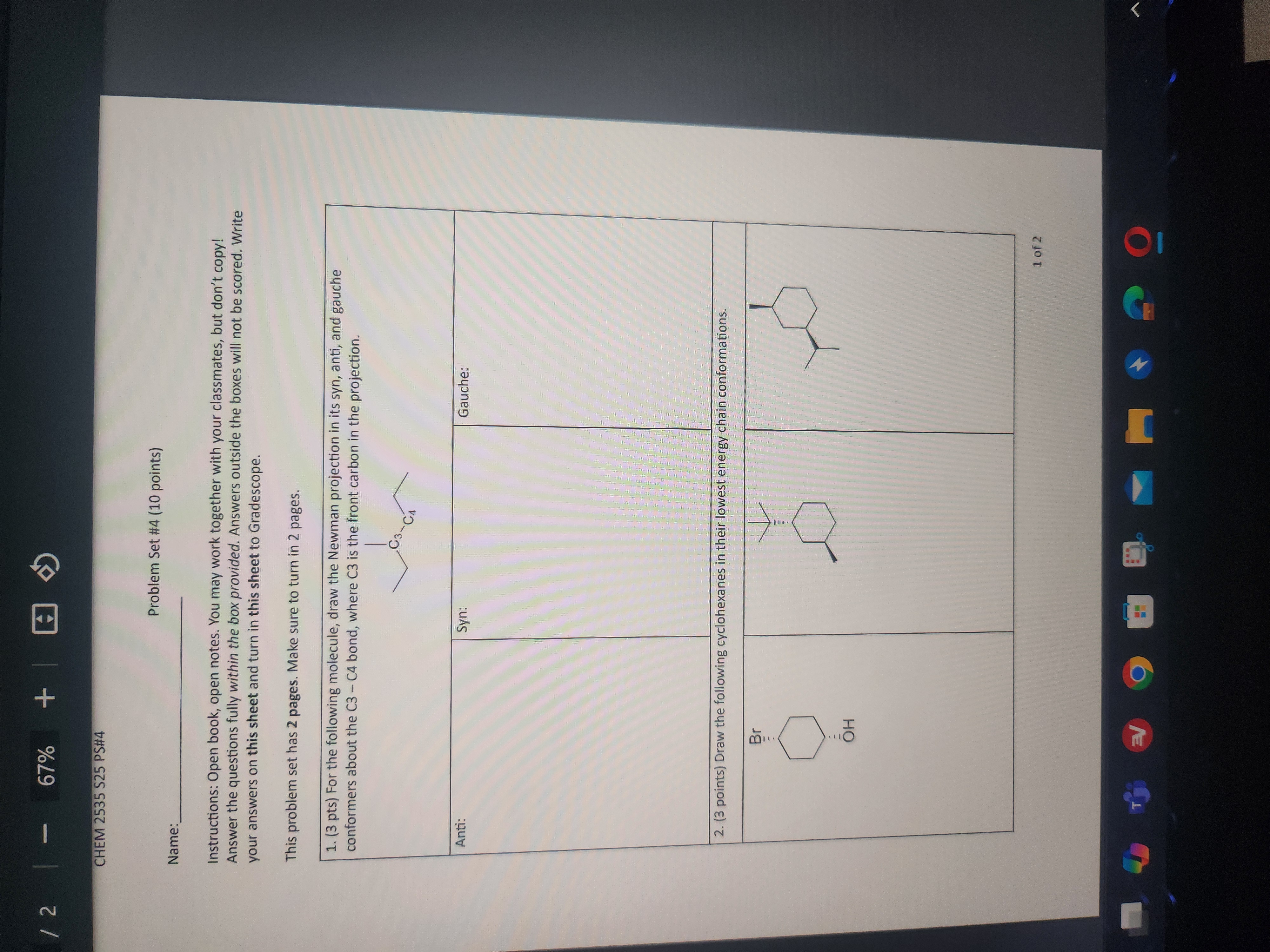 Solved Problem Set #4 (10 ﻿points)NamAnswer the questions | Chegg.com