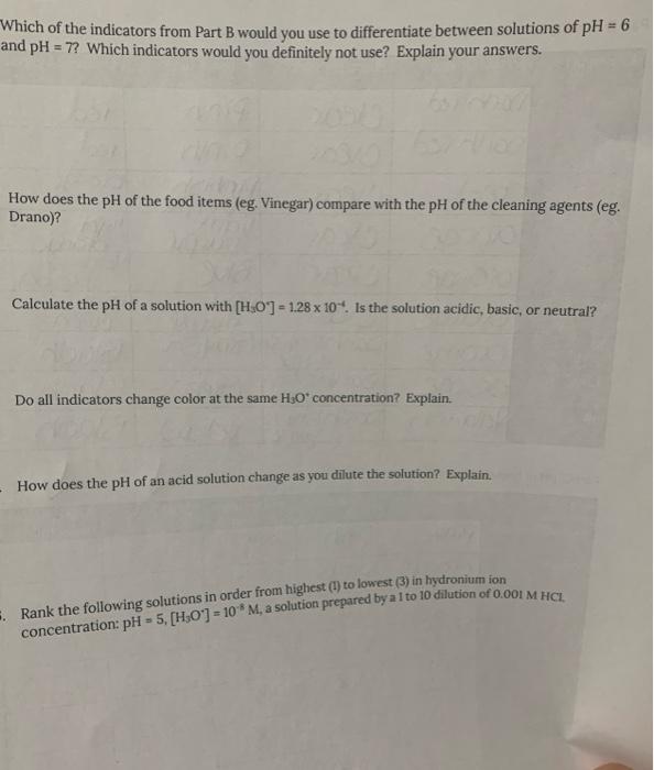Solved Universal Indicator Part 8: Testing some common | Chegg.com