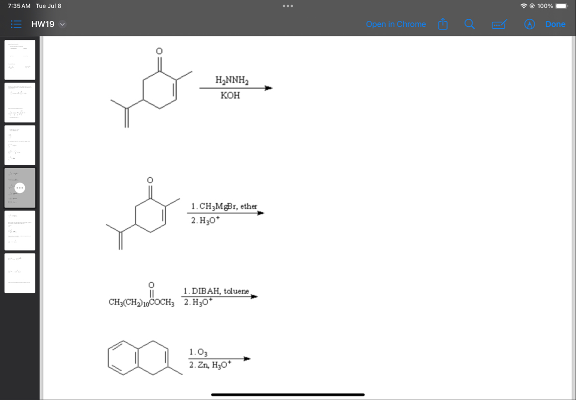 Solved Give the major organic product(s) ﻿for each of the | Chegg.com