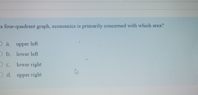 Solved a four-quadrant graph, economics is primarily | Chegg.com