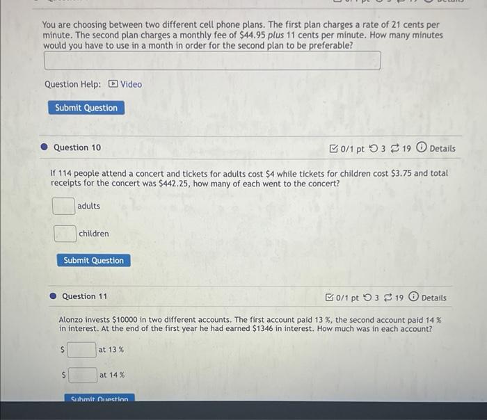 Solved You are choosing between two different cell phone | Chegg.com