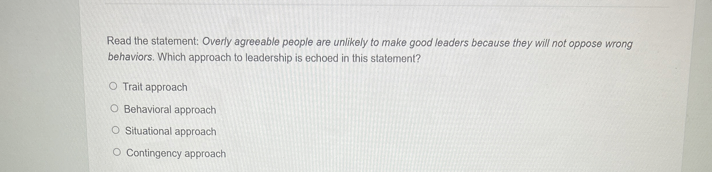 Solved Read the statement: Overly agreeable people are | Chegg.com