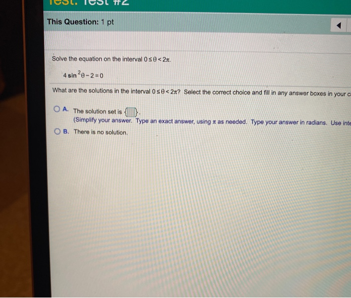 Solved This Question: 1 pt Solve the equation on the | Chegg.com