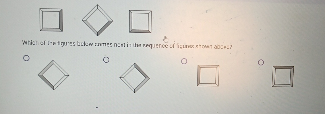 Solved by an EXPERT Which of the figures below comes next in the ...