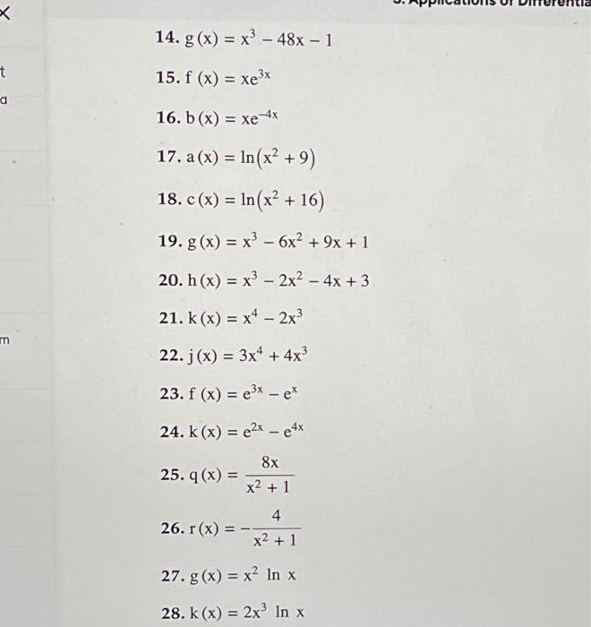 Solved For each function in Exercises 7 −28 ,(a) give the | Chegg.com