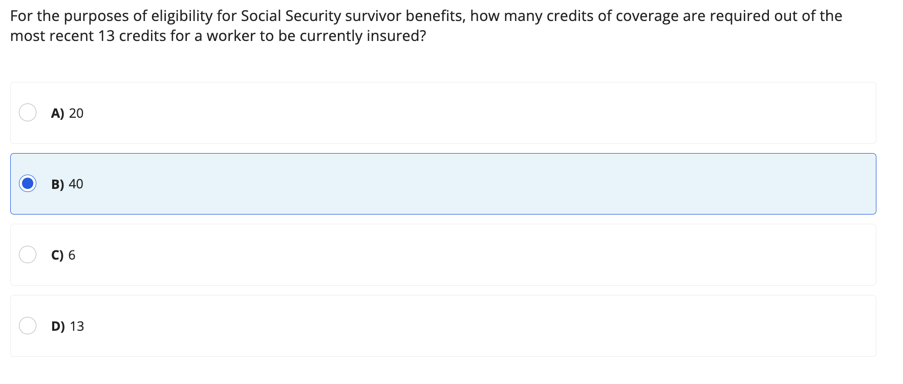 Solved For the purposes of ﻿eligibility for Social Security | Chegg.com
