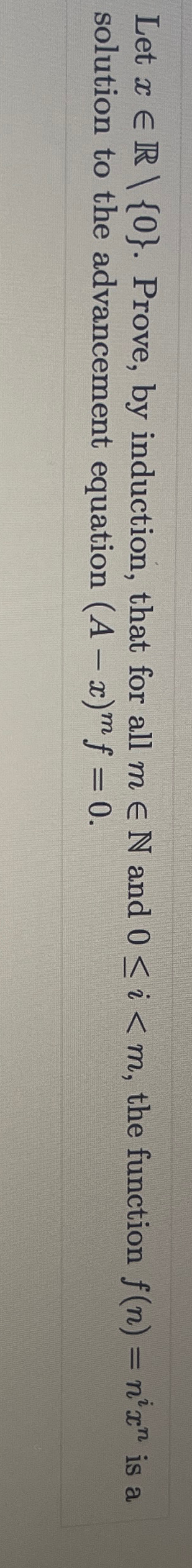 Solved Let xinR??{0}. ﻿Prove, by induction, that for all | Chegg.com