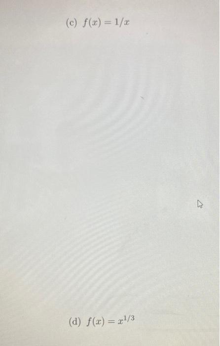 Solved 4 For Each Of The Following Functions I Sketch A
