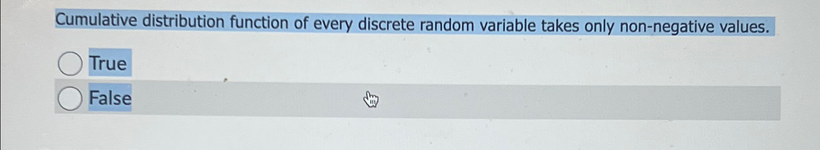 Solved Cumulative distribution function of every discrete | Chegg.com