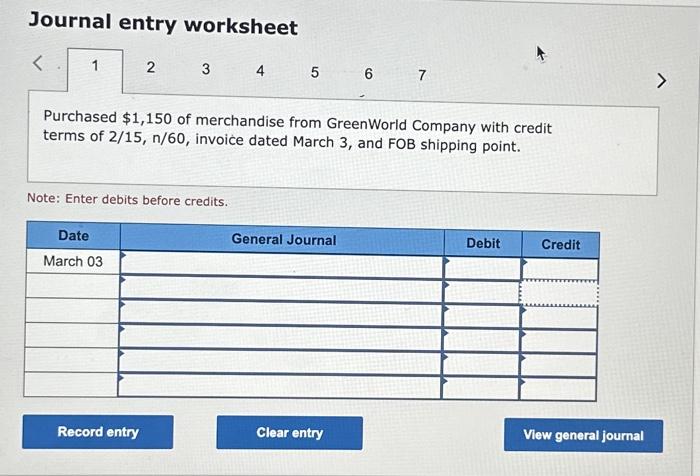 Solved Journal entry worksheet 67 Paid $75 cash for shipping | Chegg.com