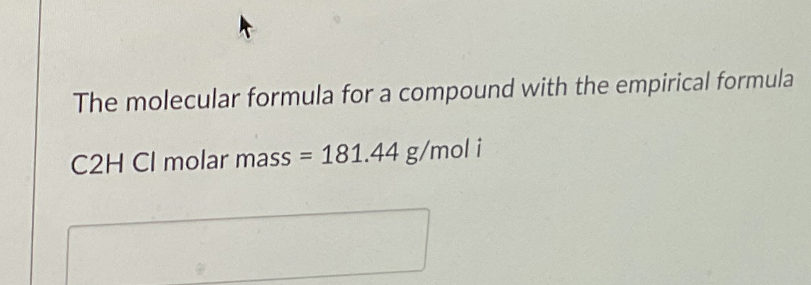 Solved The molecular formula for a compound with the | Chegg.com