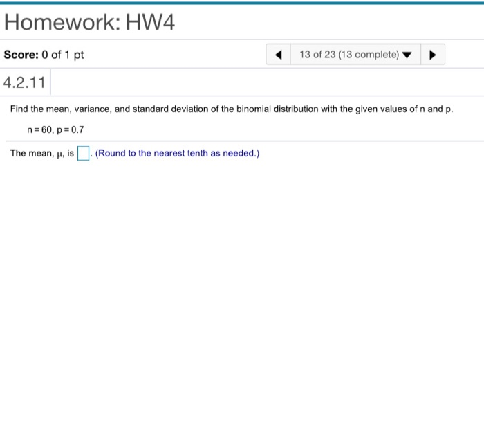 Solved Homework: HW4 Score: 0 of 1 pt 13 of 23 (13 complete) | Chegg.com