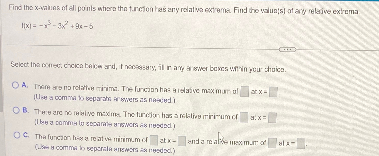 Solved Find the x-values of all points where the function | Chegg.com