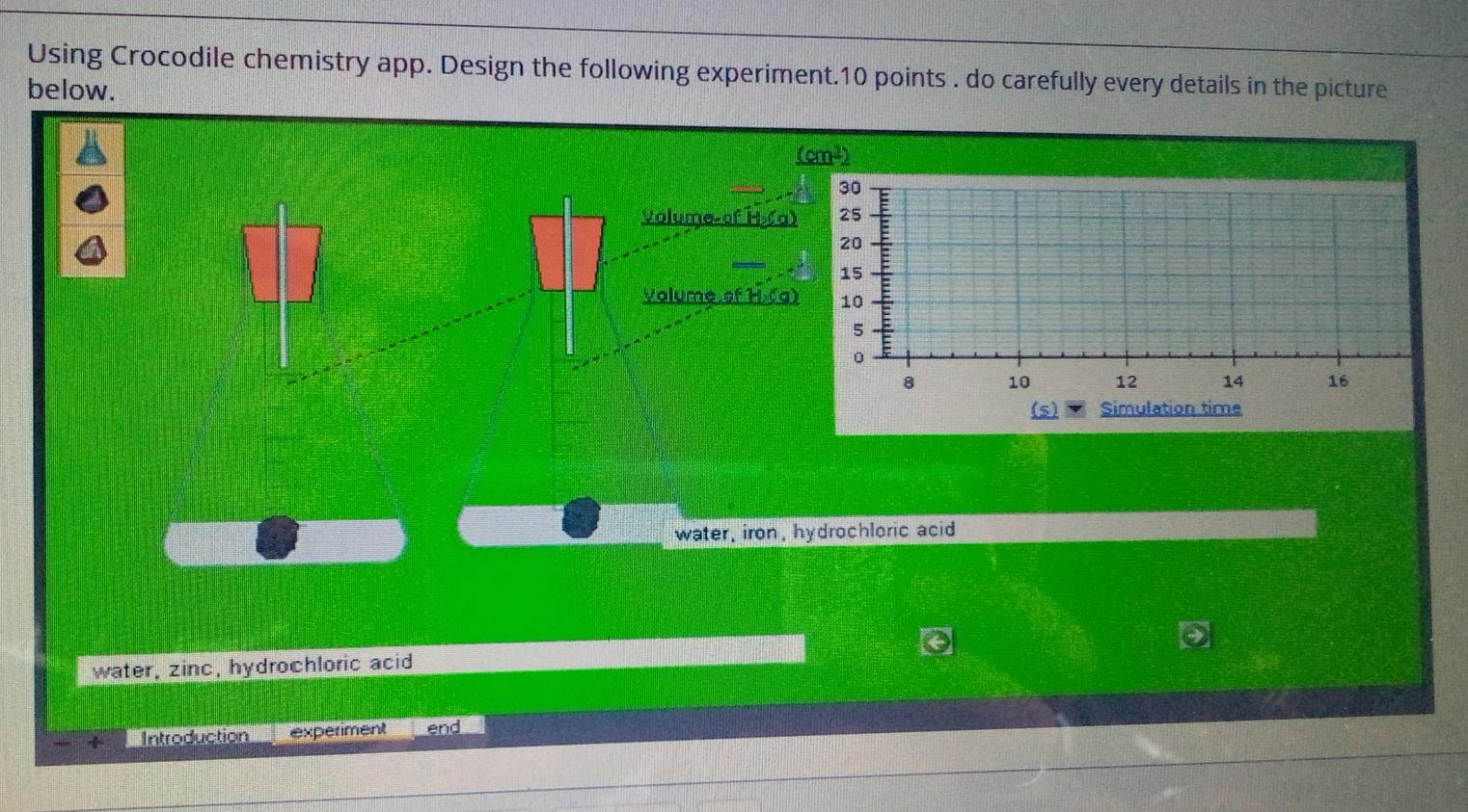 Using Crocodile chemistry app. Design the following | Chegg.com