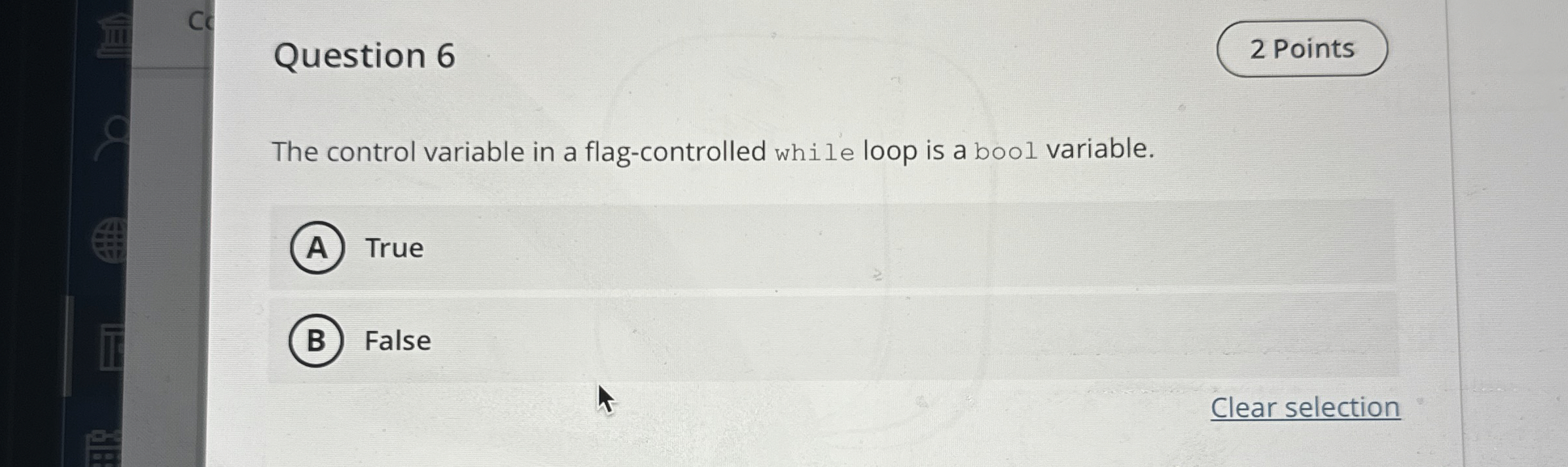 Solved Question 6The control variable in a flag-controlled | Chegg.com