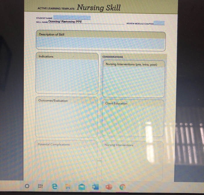 Solved ACTIVE LEARNING TEMPLATE: Nursing Skill STUDENT NAME | Chegg.com