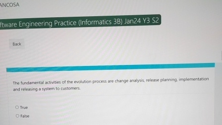 Solved The fundamental activities of the evolution process | Chegg.com