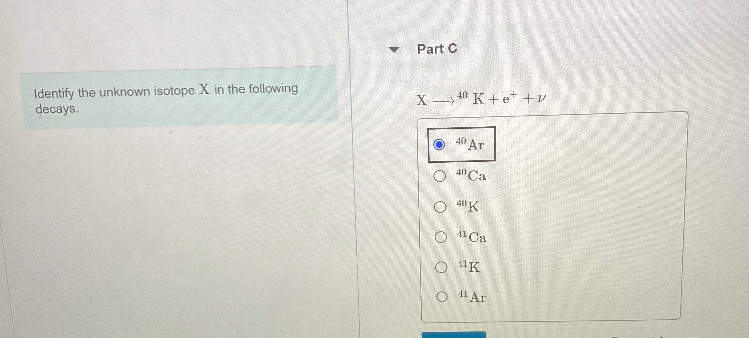 Solved Identify the unknown isotope x ﻿in the following | Chegg.com