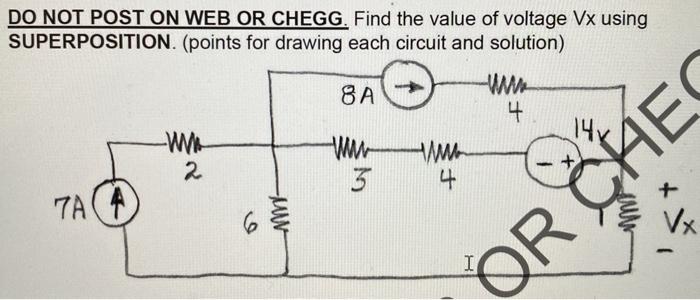 Solved DO NOT POST ON WEB OR CHEGG. Find the value of | Chegg.com