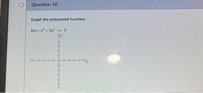 Solved Graph the polynomial function. f(x)=x3+5x2−x−5 | Chegg.com