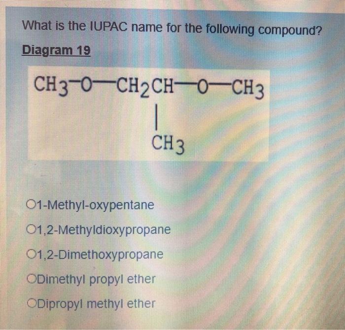 Solved What is the IUPAC name for the following compound? | Chegg.com