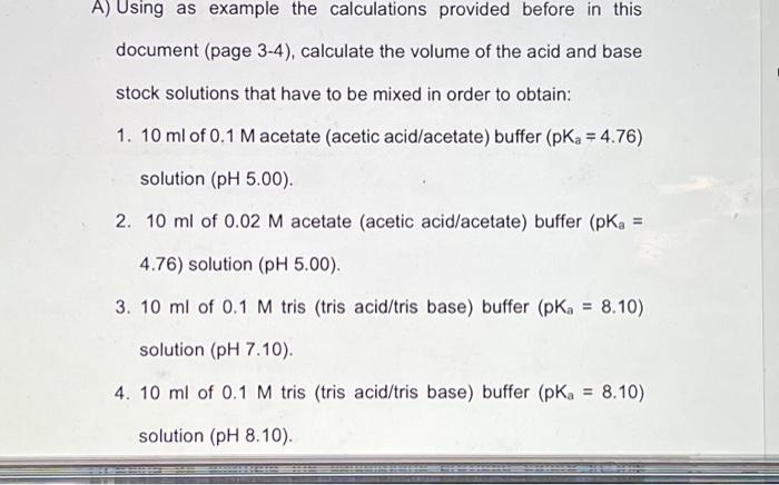 B) Using as example the calculations provided before | Chegg.com